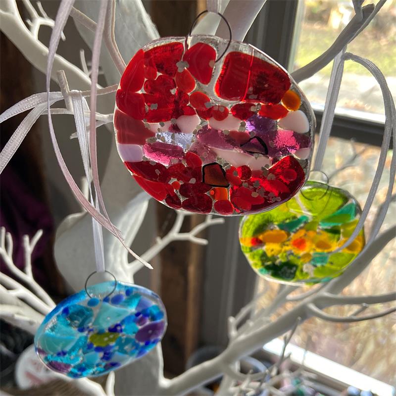 Make At Home Fused Glass Mini Bauble Kit by molten wonky